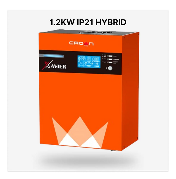 Crown Xavier 1.2Kva 900W solar inverter Hybrid – Sky Energy